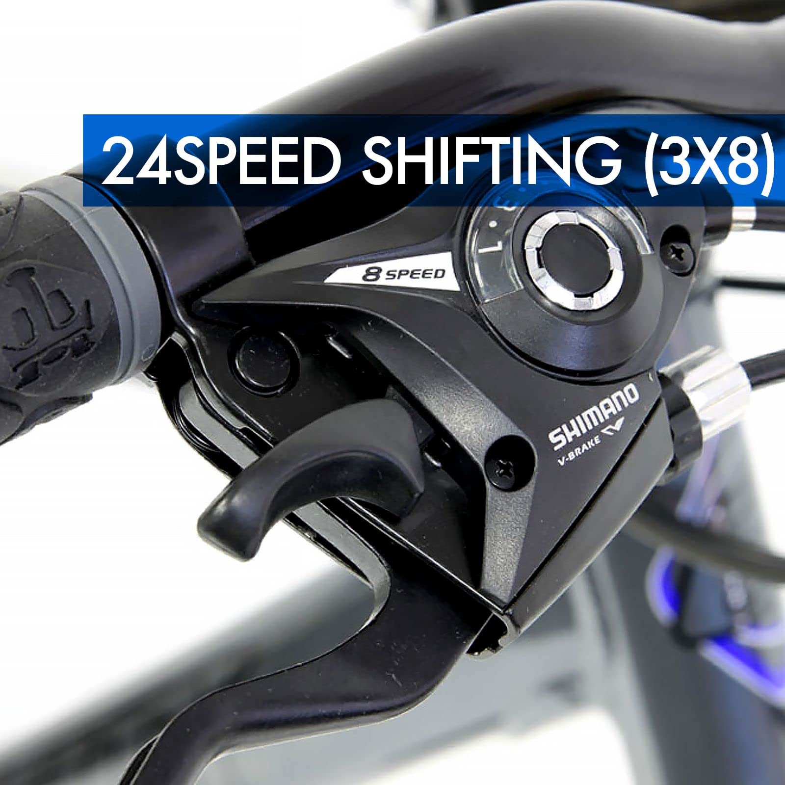 Gravity 2024 FSX 1.0 Dual Full Suspension Mountain Bike with Disc Brakes (White, 21in)