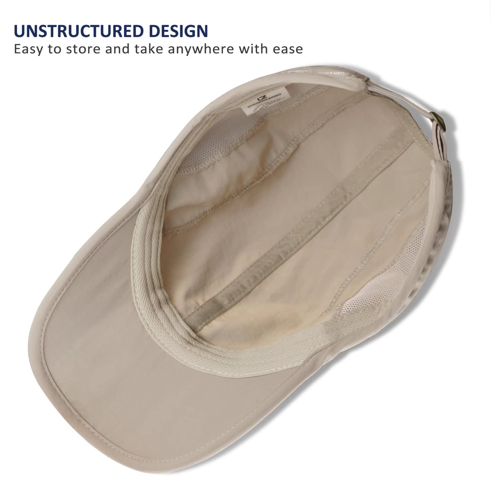 GADIEMKENSD Quick Dry Sports Hat Lightweight Breathable Soft Outdoor Run Cap Baseball Cap (Classic Upgrade, Khaki)