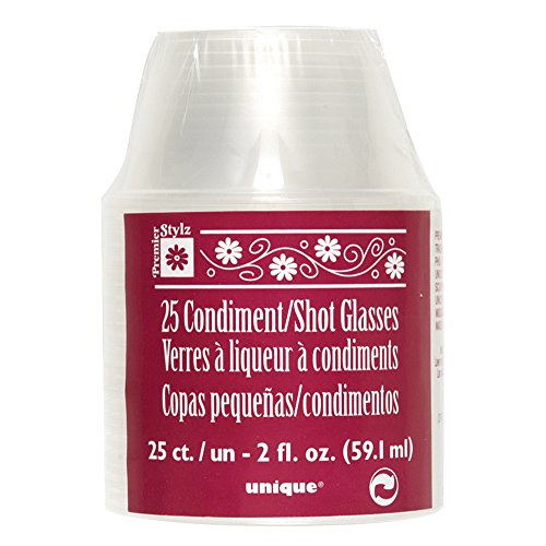 Unique Plastic Condiment Cups, 2 Oz, Clear