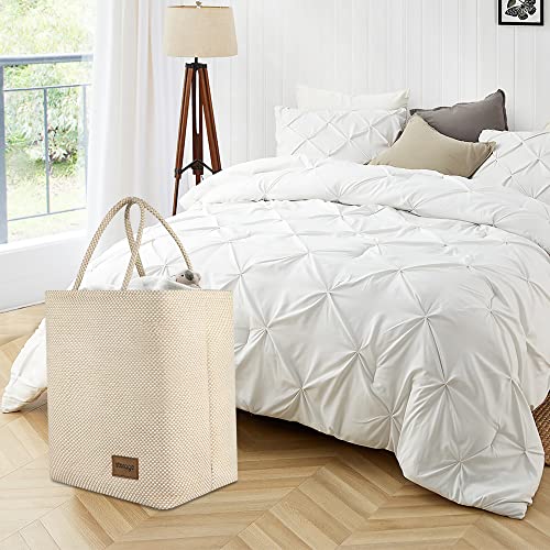 QiANBiRD Laundry Basket Hamper-Large Foldable Tall Unique Laundry Basket Organizer Collapsible Laundry Hamper Fabric Blanket Storage Basket with Handles for Clothes Toys in the Home or Dorm