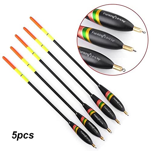 GPPZM 5pcs Fishing Floats Mixed Size Balsa Weight Bobber Cork Fir Float Vertical for Carp Durable Fishing Tackle