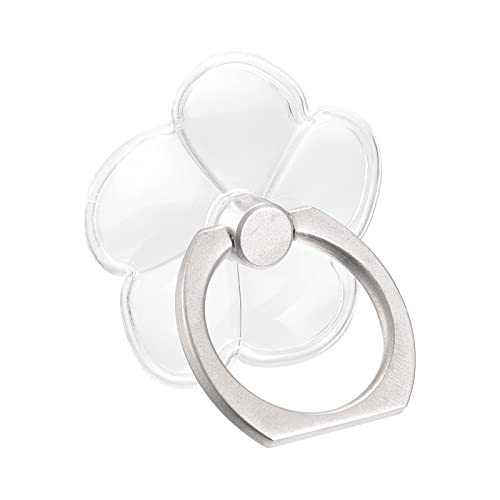uxcell Transparent Phone Ring Holder, Clear Finger Grip Stand for Phone, Case, Tablet (Leaves Shape)