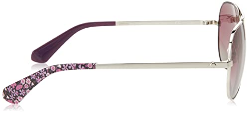 Kate Spade New York Women's Avaline2/S Aviator Sunglasses, Silver, 58mm, 14mm
