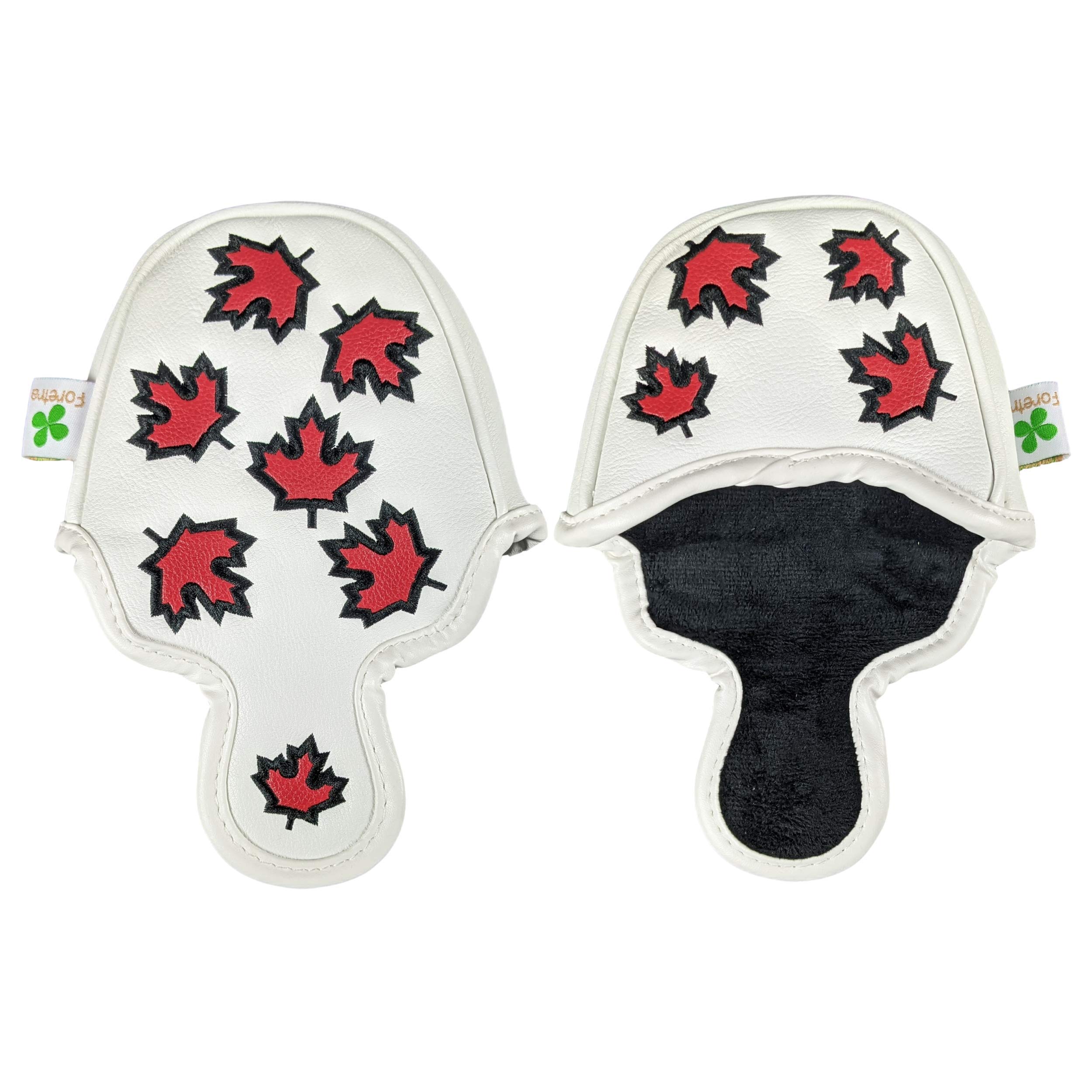 Foretra β Canada Maple Leaf - Golf Putter Headcover Quality PU Leather Magnetic Closure for Mallet Style Putters Scotty Cameron Odyssey Taylormade Ping