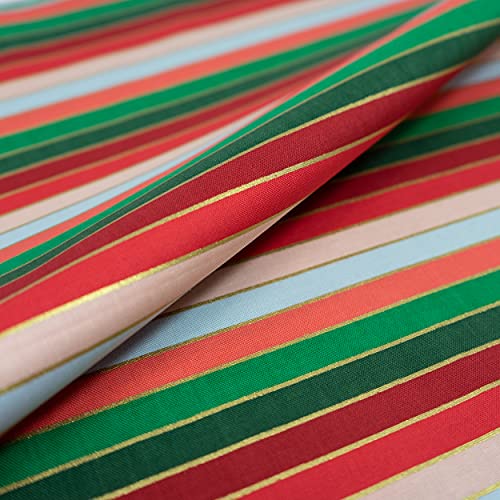 SINGER® Fabrics - 100% Cotton, Christmas Collection, Nordic Stripe, Cut by The Yard