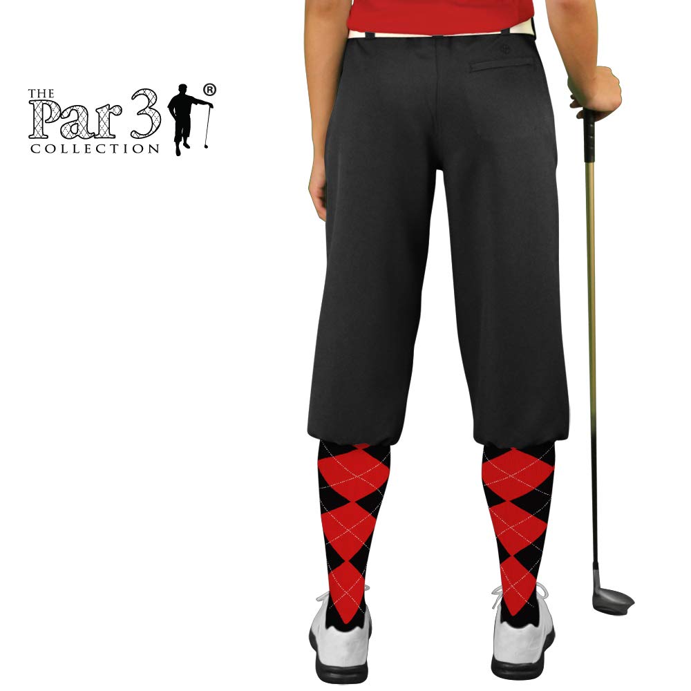Golf Knickers Black Womens 'Par 3' - Microfiber - Size 2