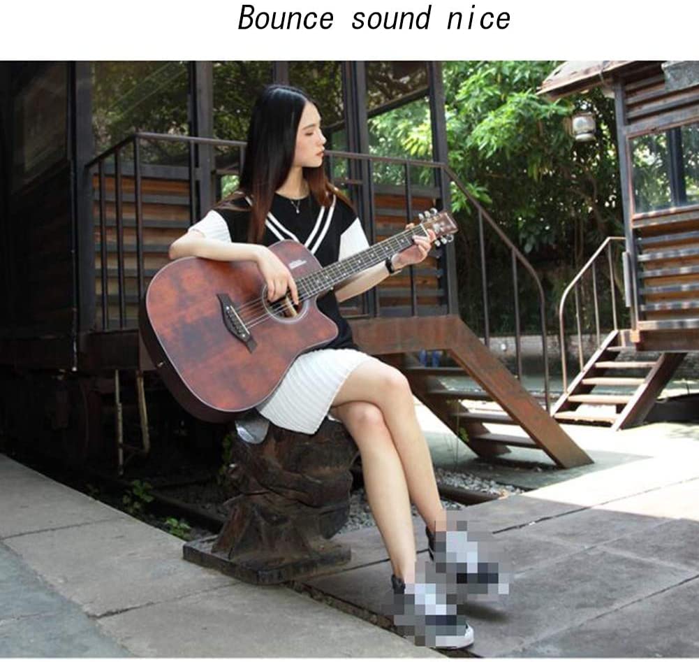 Guitar Kit, String Instrument Electronic Guitar Acoustic Guitar Beginner Classical Guitar Adult Fingerstyle Student Practice Ballad Performance Can Carry Travel Guitar ( Color : A , Size : Long-105cm