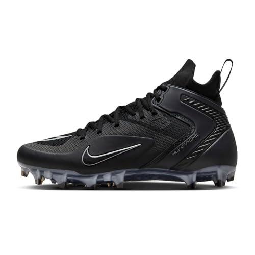 Nike Alpha Huarache 8 Elite CW4440-011 Black-Grey Men's Lacrosse Cleats 7.5 US