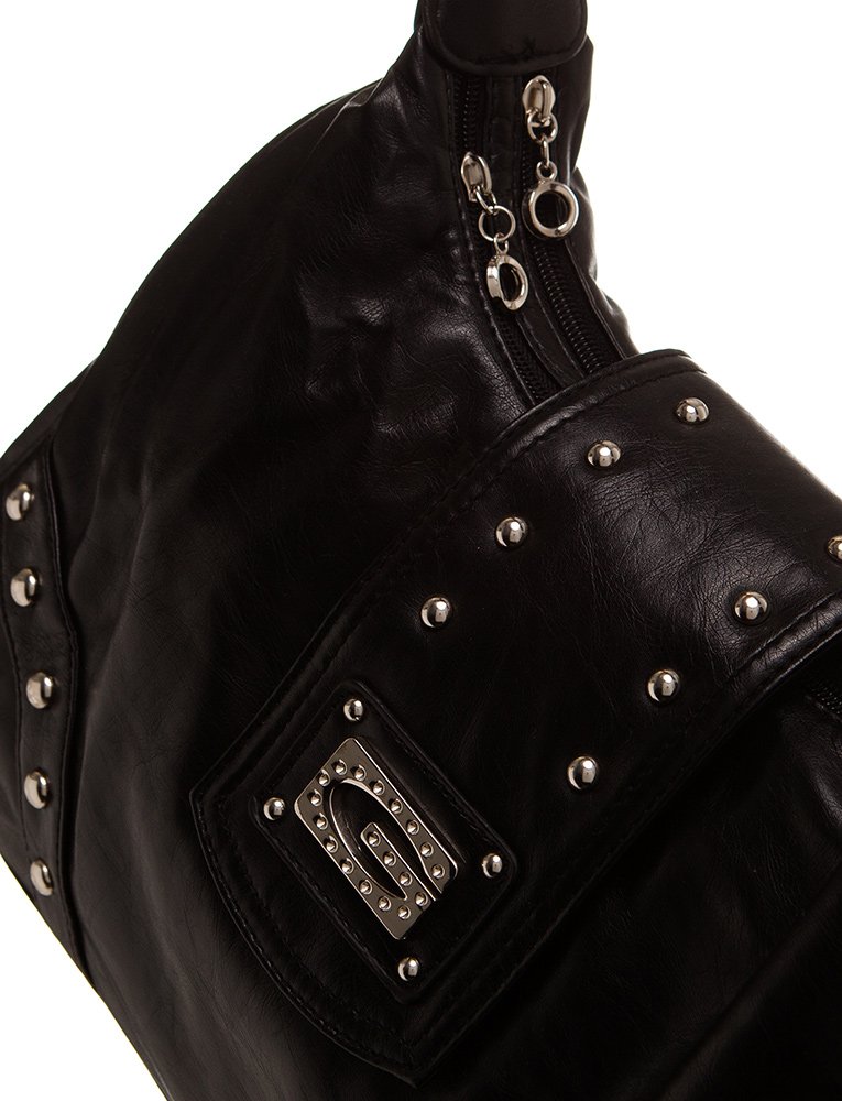 G Inspired Corner Studded Hobo Shoulder Handbag by Handbags For All