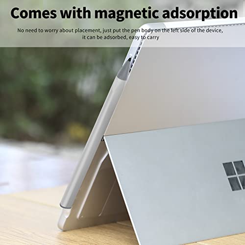 SSS·GRGB Stylus Pen for Microsoft Surface Pro9/8/X/7/6/5/4/3 Surface Go 3/2/1 Surface 3/Laptop/Studio/Book 4/3/2/1 with 4096 Tilt Pressure Palm Rejection Magnetic Attachment Rechargeable, Silver
