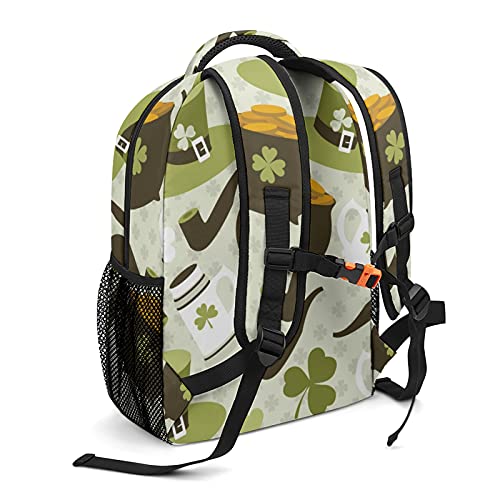 St. Patrick's Day Kids Backpack, Student School Bags for Boys & Girls, Bookbags with Adjustable Strapfor Travel