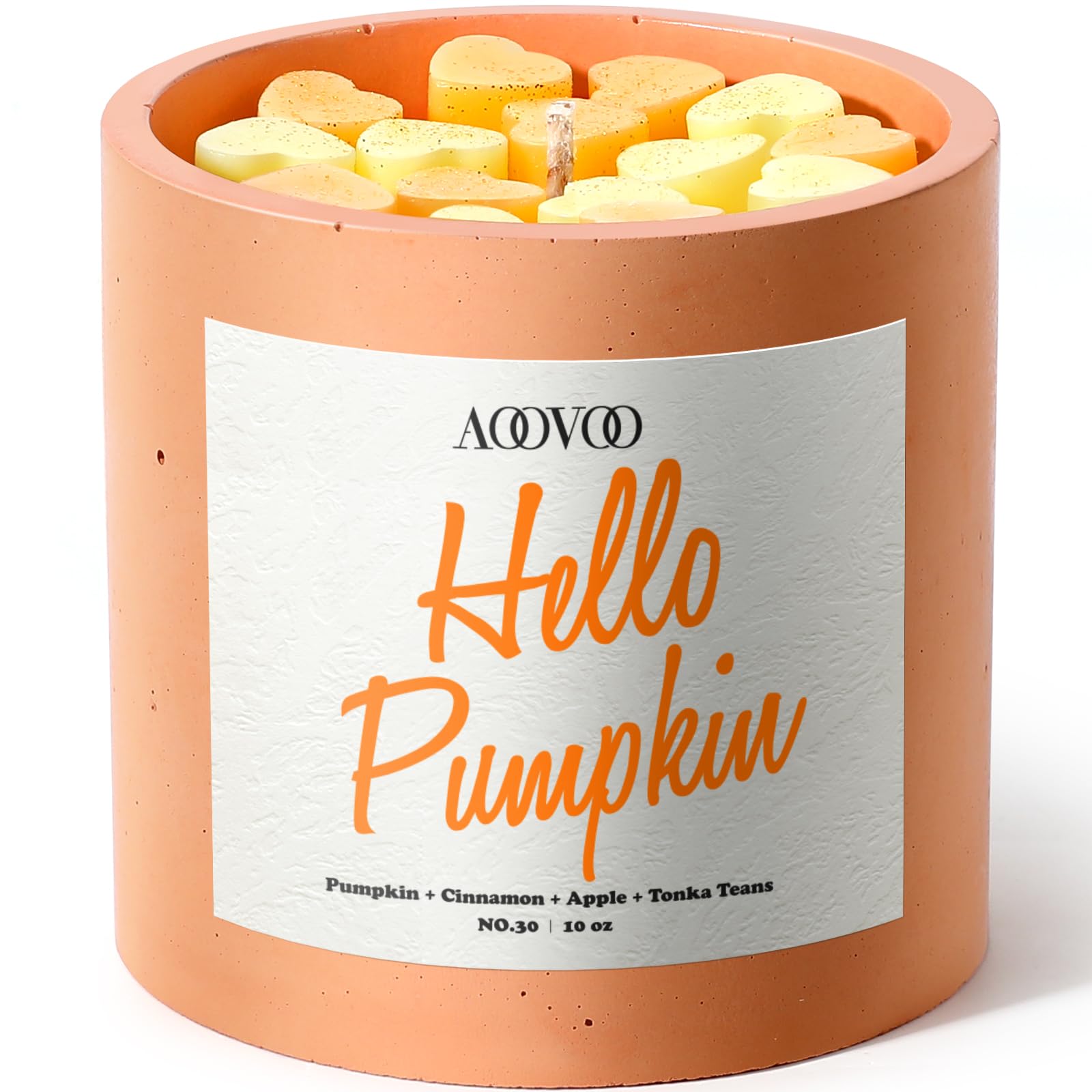 Pumpkin Spice Candle - Fall Candles, Thanksgiving Decorations, Scented Candles, Autumn Decor, Soy Candles for Home, 10 oz Seasonal Handmade Candle