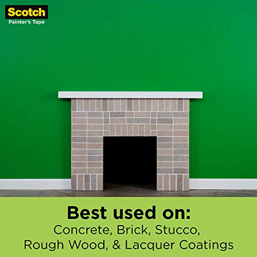 Scotch Painter's Tape 2060-48MP ScotchBlue Rough Surface Painters Tape, 1.88" Width, Green