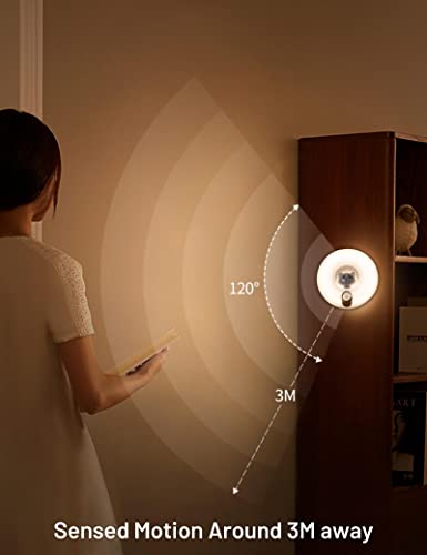 Searon Rechargeable Motion Sensor Night Light Kids, Under Cupboard Lights, Dimmable Cabinet Lights for Stairs Wardrobe Closet Bedroom Hallway Drawer Shed Toilet Garage