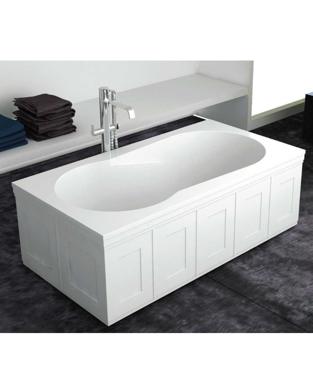 Transolid SBR6032-01 Brookfield Freestanding/Drop-in/Undermount Bathtub, 60 x 32 x 19-Inch, White