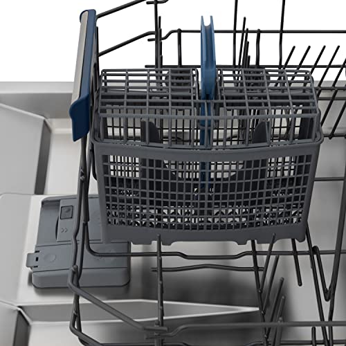 ZLINE Autograph Edition 18" Compact 3rd Rack Top Control Dishwasher in Black Stainless Steel with Champagne Bronze Handle, 51dBa (DWVZ-BS-18-CB)