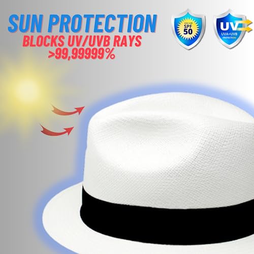 Gamboa Panama Hat Men Borsalino Hat Panama Straw Hat Summer Hat Panama Hats for Women Straw Beach Hat Short Brim Hat White