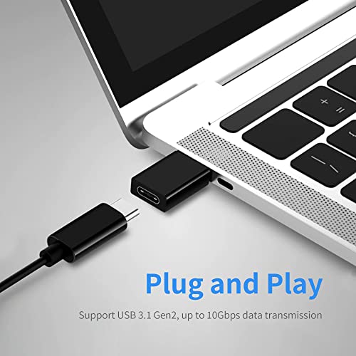 USB-C to USB 3.0 Adapter, 2 Pack USB 3.1 Gen 2 Type C Female to USB A Male Adapter 10Gbps Data Transfer & Fast Charging USB-C Converter for PC, Laptop, Chargers, iPhone and Mobile Phones