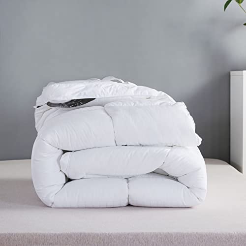 Warm Mattress Topper Twin 2 Inch Soft Plush Pillow Top 400TC Cotton Mattress Pad Bed Topper, Hotel Quality Down Alternative Pillow Topper, White