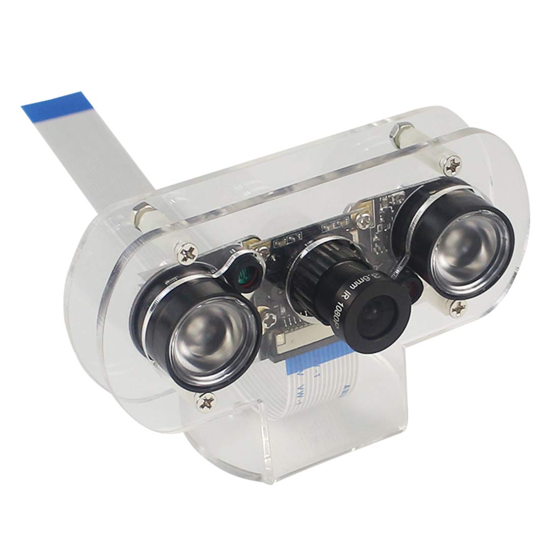 HiLetgo Raspberry Pi Camera 5MP OV5647 Adjustable-Focus Webcam Night Vision Camera Module Video 1080p for Raspberry-pi 2 Raspberry-pi 3 Model B Model B+ with Case