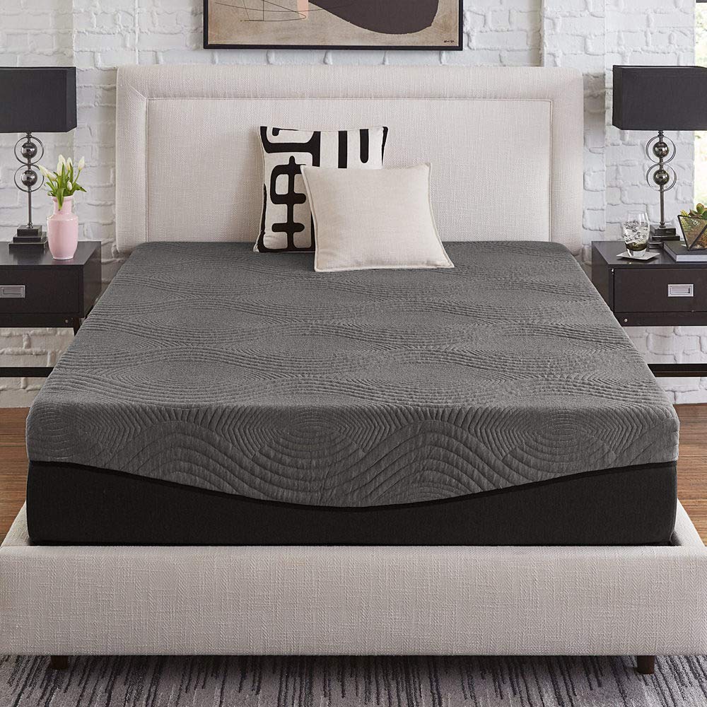 Slumber Solutions Active 14-inch Charcoal Memory Foam Mattress Cooling, Mattress in a Box California King