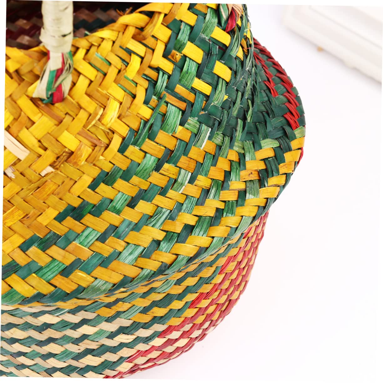 STOBAZA 3pcs Plant Pots Indoor Seagrass Flower Bin Folding Laundry Basket Pot for Plants Indoor Seagrass Succulent Vase Kid Beach Bag To Weave Coconut Shell Bamboo
