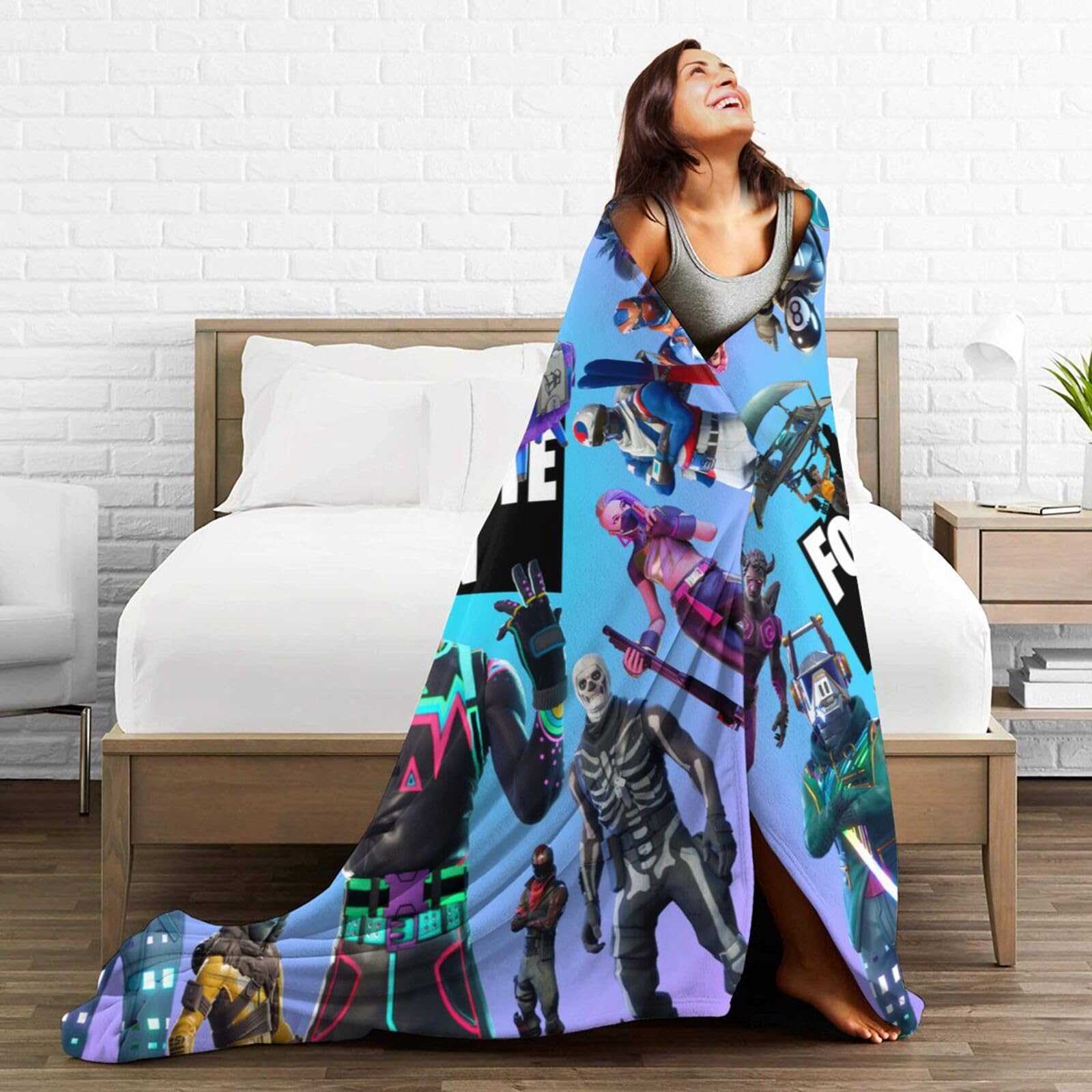 Game Blanket Cartoon Throw Blanket Ultra-Soft Blanket for Couch Bed Living Room Bedroom Car 50"X40"