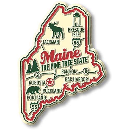 Maine Premium State Magnet by Classic Magnets, 2.2" x 3", Collectible Souvenirs Made in The USA