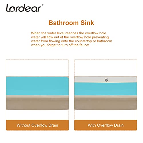 Undermount Bathroom Sink - Lordear 18x12.5 Inch Bathroom Vanity Sink Undermount Rectangle White Porcelain Ceramic Bathroom Under Counter Lavatory Vanity Sink Basin with Overflow