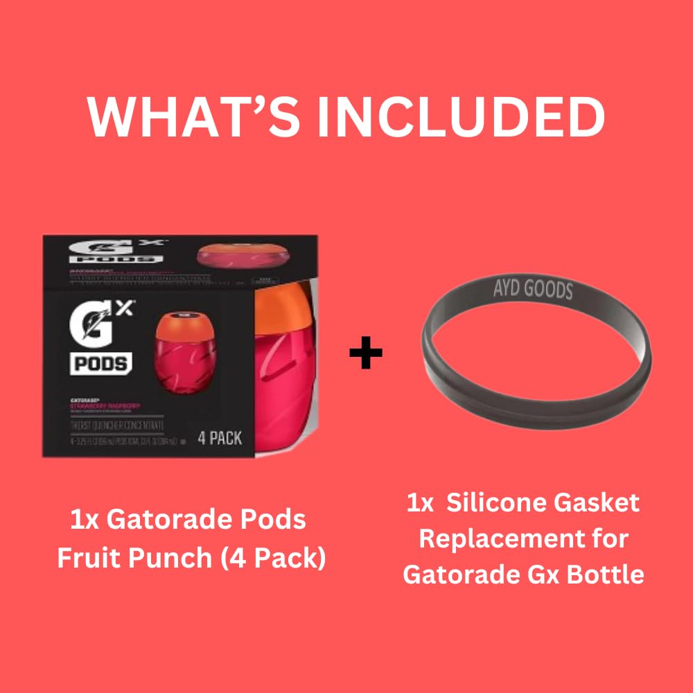 Gatorade Gx Pods, Fruit Punch, 4 Counts of Gatorade Pods for Gatorade Gx Water Bottle, Makes 30 Fl. Oz.