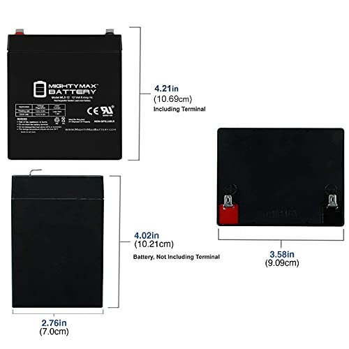 Mighty Max Battery 12V 5AH Replaces PS1250 + 12V Solar Panel Charger