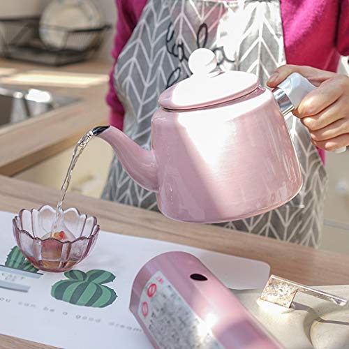 UXZDX Enamel Kettle, Enamel Kettle Coffee Pot Flower Teapot Gas Stove Induction Cooker Universal (Color : Red)