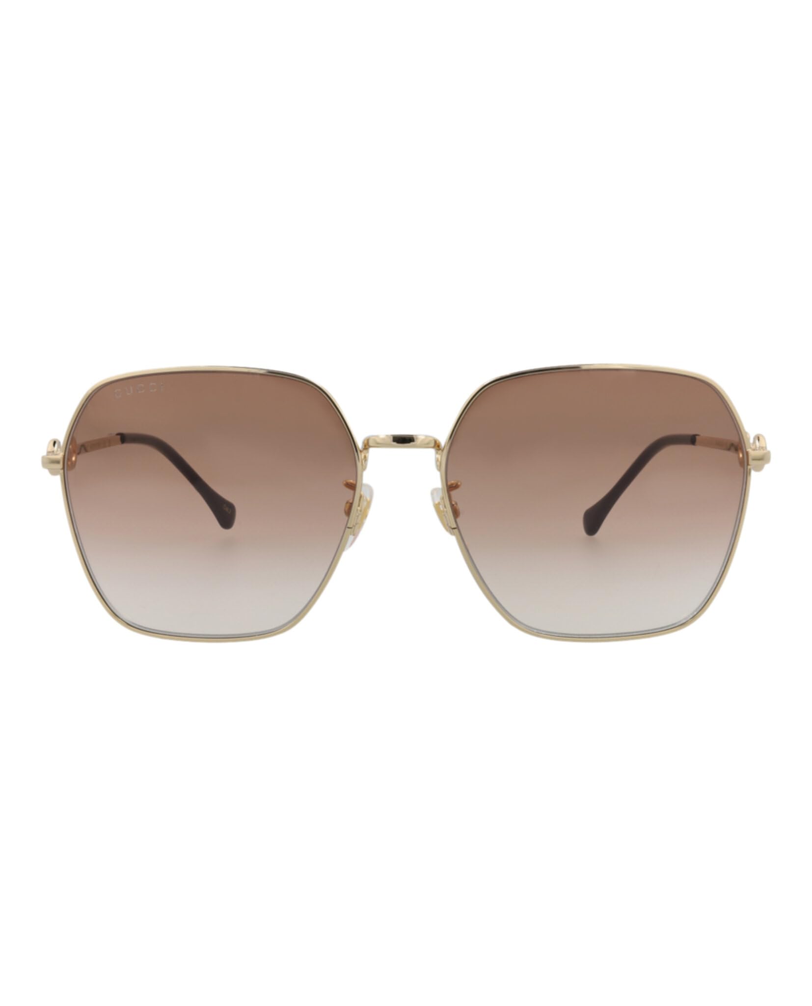 Gucci Square-Frame Metal Sunglasses