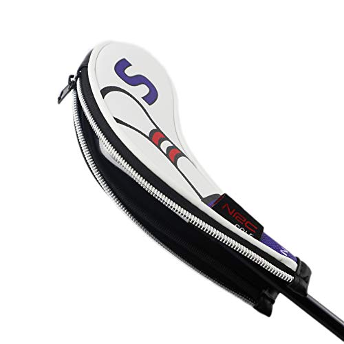 HELLO NRC Golf Iron Cover, 9 Pieces Leather Golf Club Head Cover, Colorful Digital Embroidery