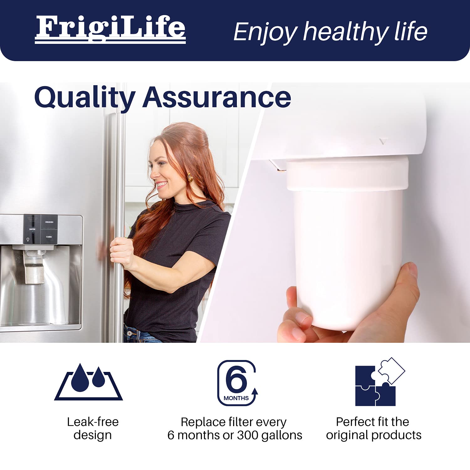 FRIGILIFE RWF0600A Replacement for GE MWFP, MWFA, MWFAP, MWFINT, GWF, GWFA, HWF, HWFA, HDX FMG-1, Smartwater, WFC1201, GSE25GSHECSS, 197D6321P006 (4 Pack)