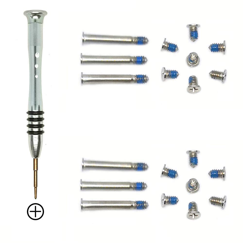 GODSHARK 2 Sets Replacement Screws with Screwdriver for MacBook Pro 13" 15" 17" A1278 A1286 A1297 2009-2012, Unibody Bottom Case Cover Phillips Repair Tool Kit Notebook Laptop PC Computer Screw