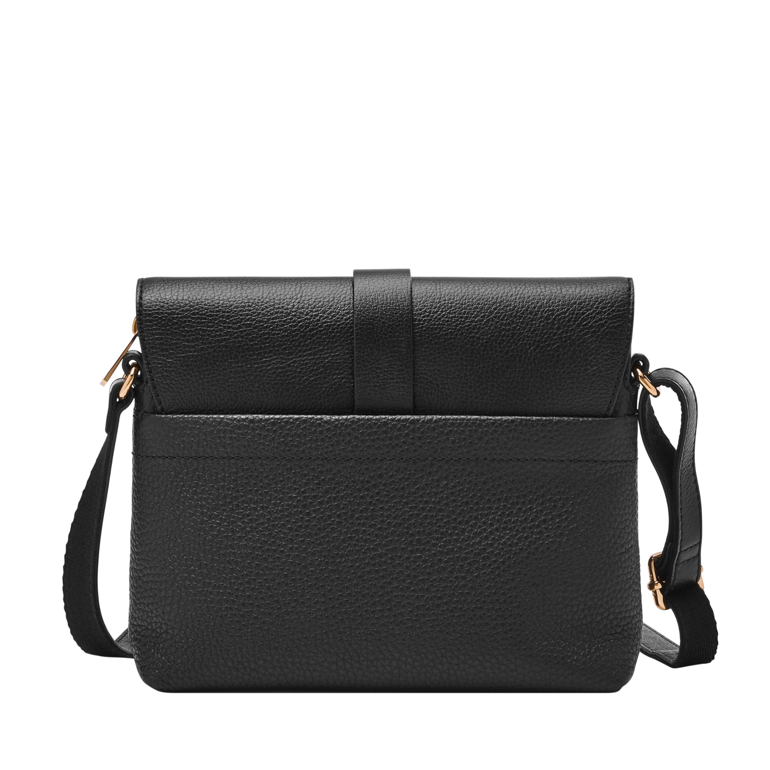 Fossil Women's Kinley Leather Large Crossbody Purse Handbag, Black (Model: ZB7879001)