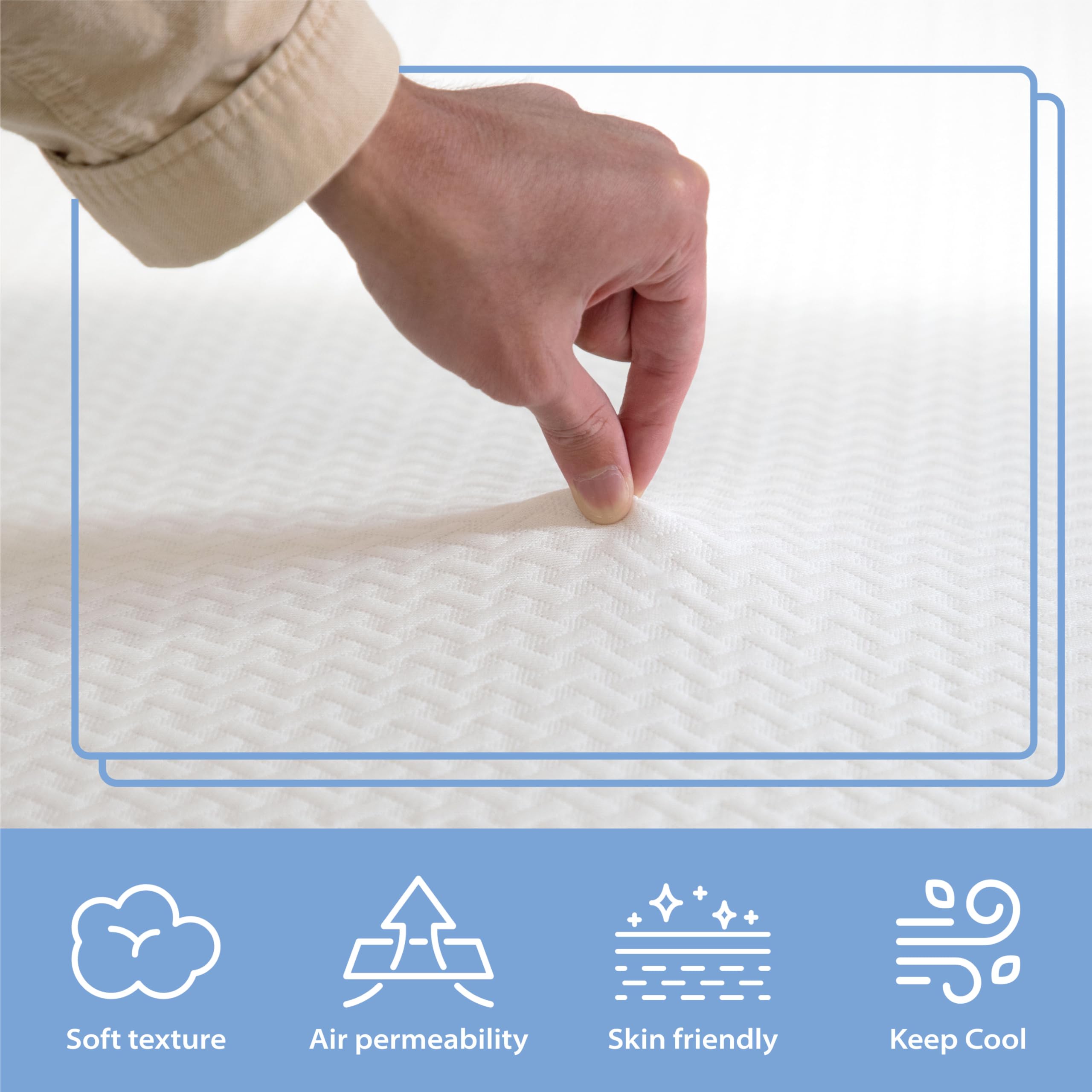 Nixy Queen Mattress 6 Inch Foam Mattress in a Box, Bamboo Charcoal Foam High-Density Base Support Foam, Pressure Relief, Medium Firm Queen Size Mattress Bedroom Essentials