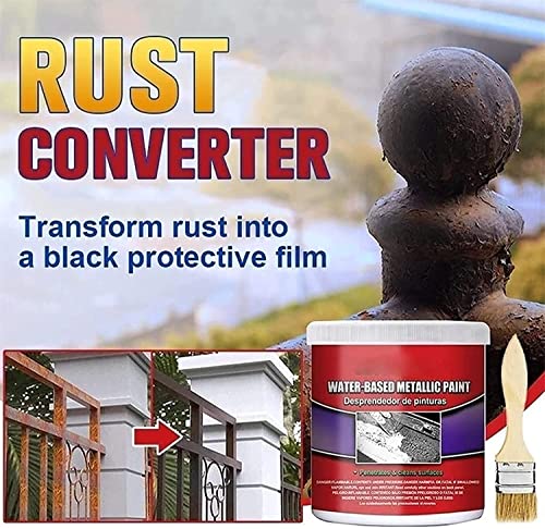 Siapude Water-Based Metal Rust Remover,Car Chassis Derusting,Multi-Functional Car Metallic Paint Anti-Rust Chassis Universal Rust Converter Gel,Car Rust Remover for Car SUV Truck,Include Brush (2pcs)