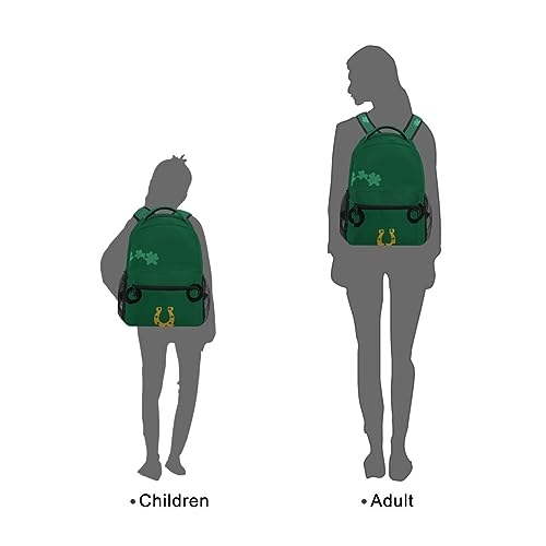 ODAWA Luck Truck Shamrocks St Patricks School Bookbag Big Backpacks for High School Travel Laptop Backpack