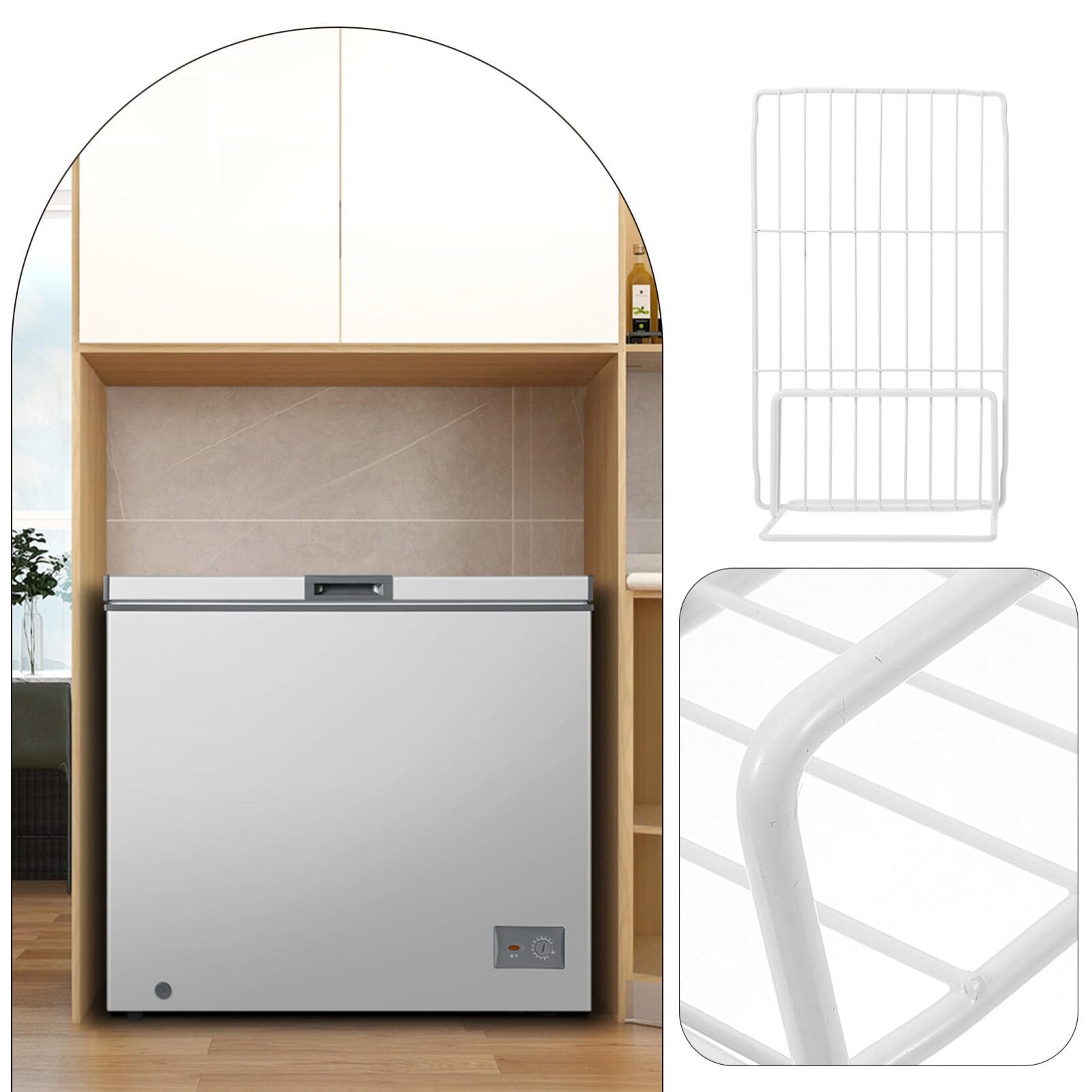 Refrigerator Partition Small Refrigerator Kitchen Refrigerators Refrigerator Divider Freezer Iron Wire Divider Fridge Shelf Cabinet Divider Shelf Dividers White Grid Accessories