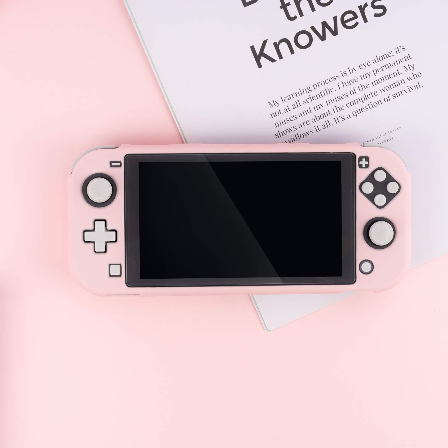 GeekShare Protective Case Compatible with Nintendo Switch Lite, Ergonomic Protective Grip Cover for Switch Lite (Pink)