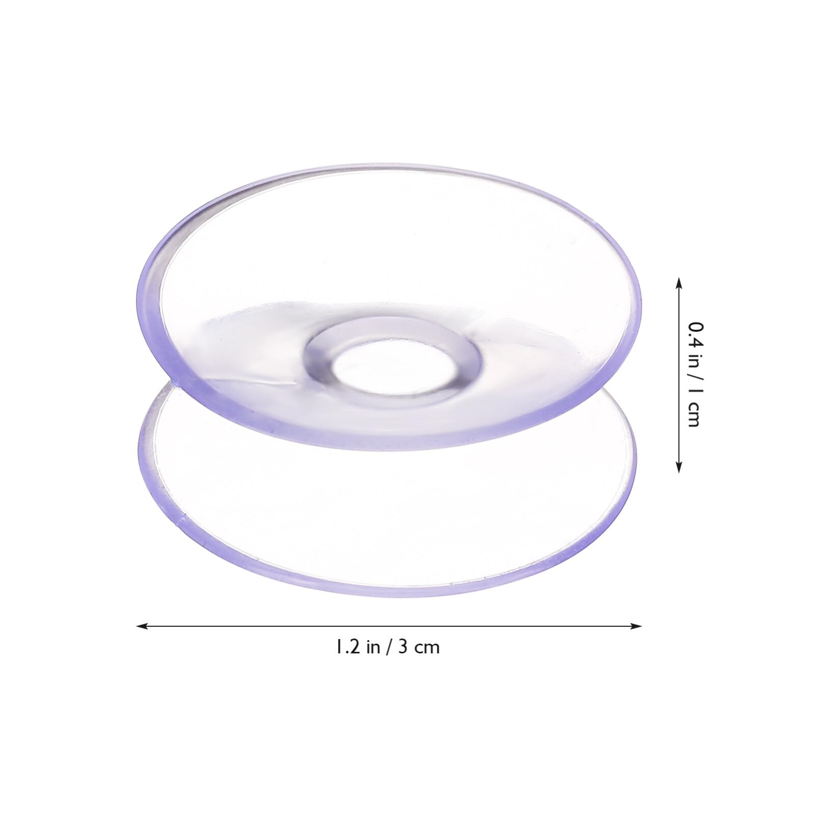 TEHAUX Double Sided Suction Cups, 10pcs Clear Silicone Bumpers Heavy Duty Desk Glass Suction Cups 30mm Double Sided Sucker Pads Bathroom Suction Cup Hooks Small Suction Cups