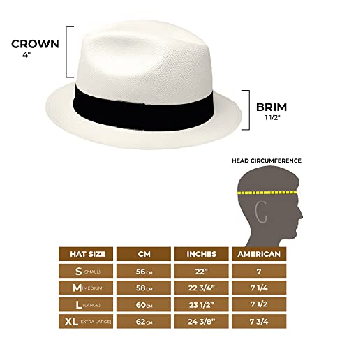 Gamboa Panama Hat Men Borsalino Hat Panama Straw Hat Summer Hat Panama Hats for Women Straw Beach Hat Short Brim Hat White