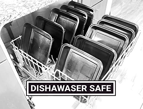 Sunrise Pak [100 Sets] 48oz Square Meal Prep Containers, Black Plastic Containers, To Go Container, Bento Box, Lunch Box, Food Storage Container, BPA Free, Reusable (SR8148B)