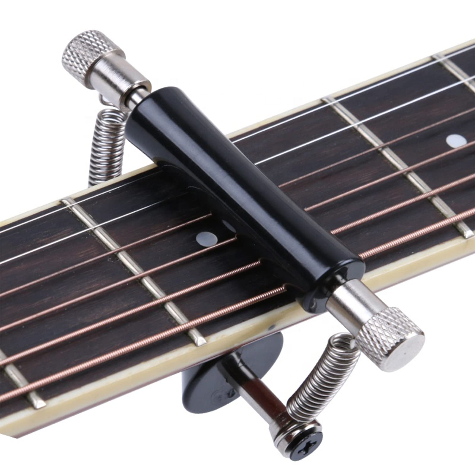 KAIY 2 Pack Guitar Rolling Capo Sliding Capo Adjustable Capo for Tuning Tone of String Instruments for Electric Guitar and Acoustic Guitar or Ukulele Mandolin Banjo