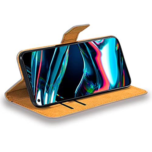 WenTian Realme 7 Pro Case, CaseExpert® Flowers Leather Kickstand Flip Wallet Bag Case Cover for Realme 7 Pro