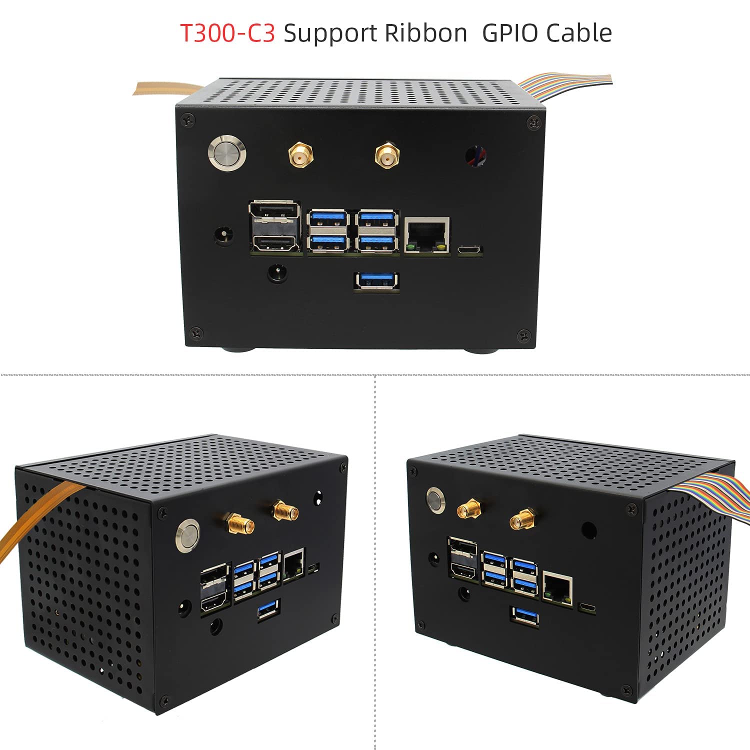 Geekworm T300 2.5 inch SATA SSD/HDD Shield Storage Expansion Board+T300 Metal Case Compatible with NVIDIA Jetson Nano Developer Kit(A02&B01)