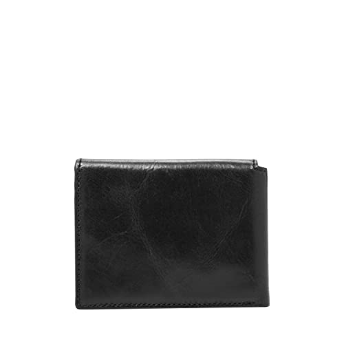 Fossil Men's Ryan Leather RFID-Blocking Execufold Trifold Wallet, Black, (Model: ML4228001)