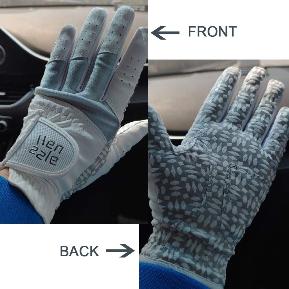 Henzzle Women's Golf Gloves in Pair (Left and Right) with Non-Slip Grip, Soft, Breathable, Nice Grip - 2 Pack (Medium x 2pk)